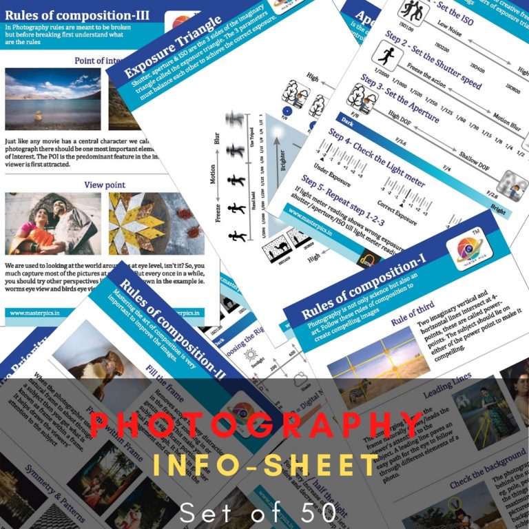 Photography Info Sheets - Masterpics.in - Photographer in Thane