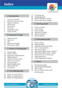 Photography Info Sheets - Masterpics.in - Photographer in Thane